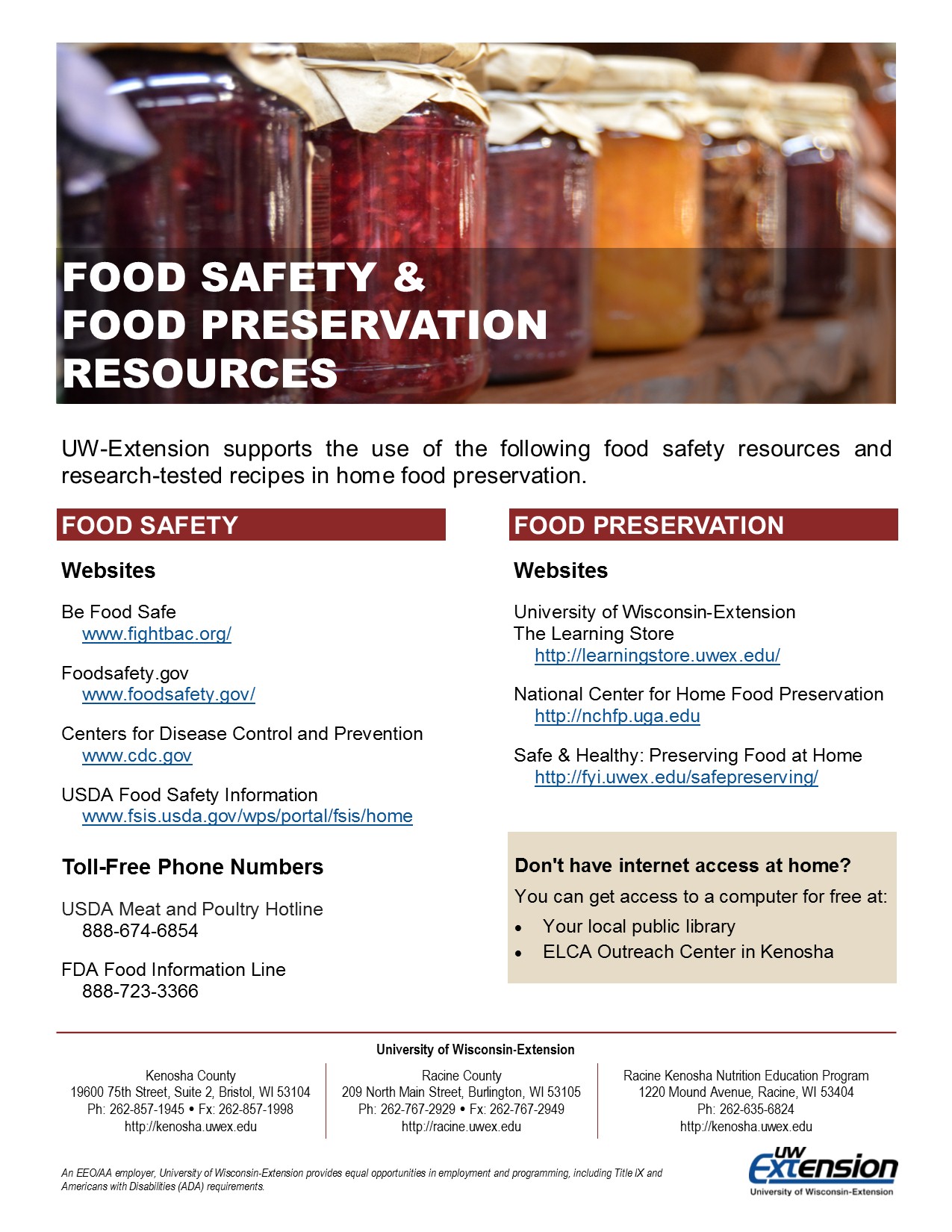 Food Preservation – Extension Kenosha County